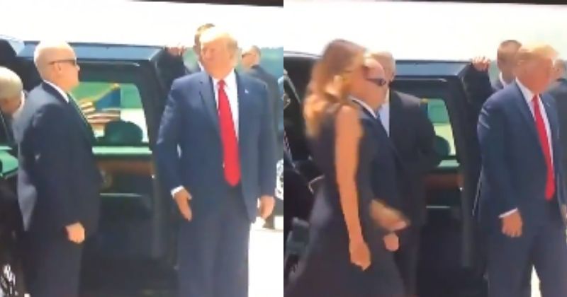 Trump Faces Criticism For Tapping His Leg And Calling Melania