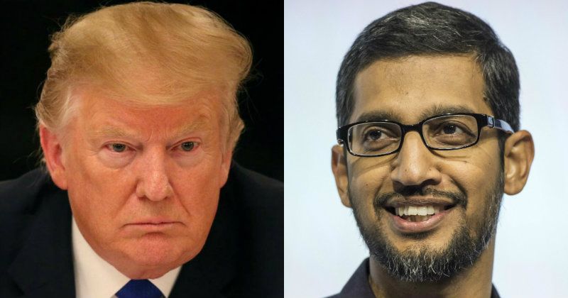 Donald Trump Attacks Sundar Pichai And Google, Warns He Is 'Watching ...