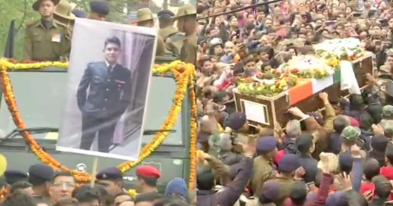 Slogans Of 'Amar Rahe' Resonate As People Pay Respects To Soldier ...