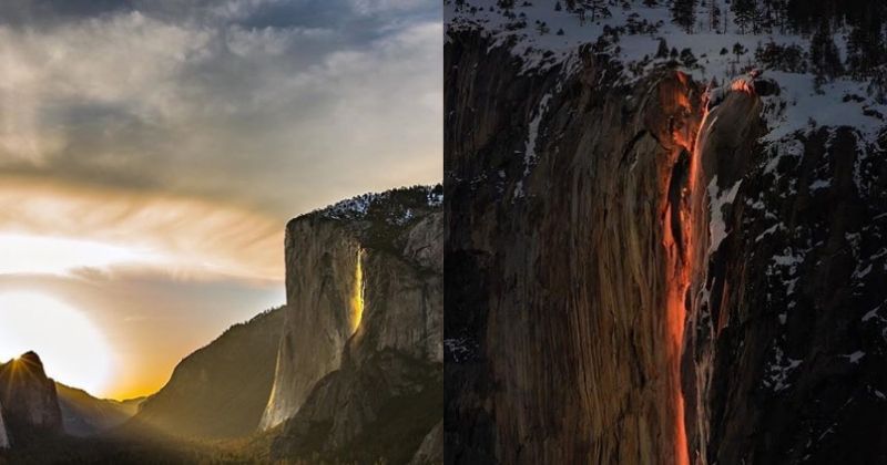 Yosemite National Park's Famous 'Fiery Waterfall' Is Back & Will Last ...