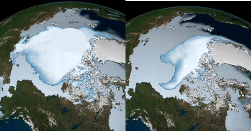 Blanket Of Ice Covering Arctic Ocean Turning Into Thin Crust And Melting