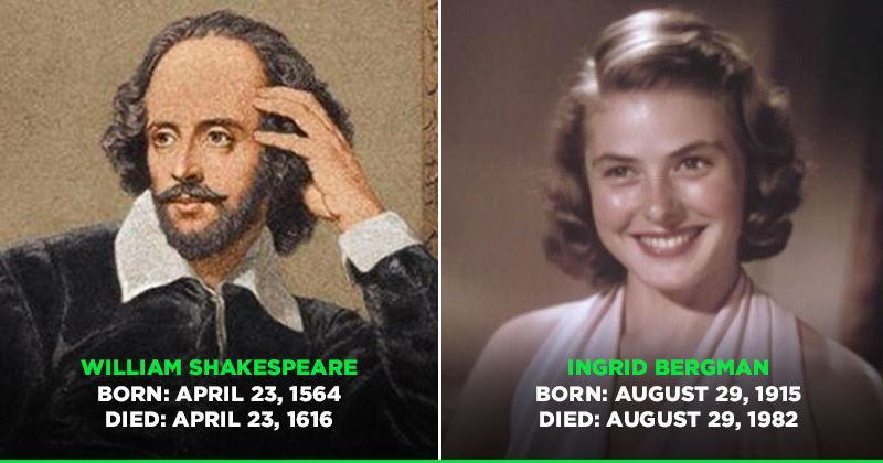 What A Strange Twist Of Fate! These Famous People Died On The Same Date ...