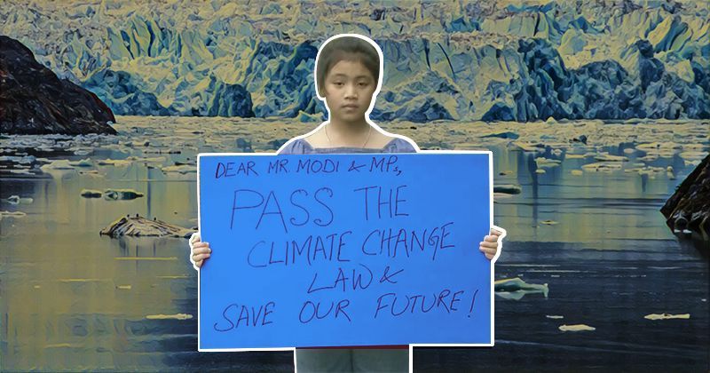 This 7-Yr-Old Girl Stood Near Parliament Urging PM Narendra Modi To ...