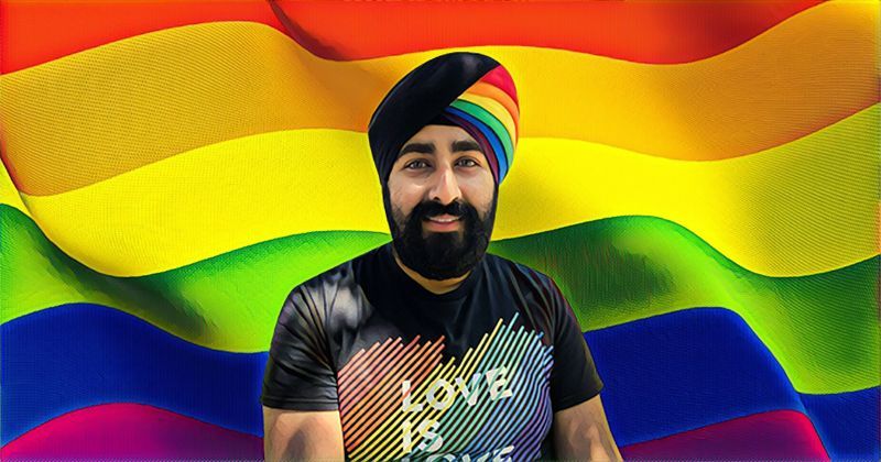 LGBTQ+ प्राइड महीना: सिख व्यक्ति ने रेनबो पगड़ी के साथ शेयर की फोटो ...