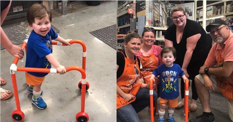 Store Employees Build Walker With PVC Pipes To Help 2-YO Walk Properly ...