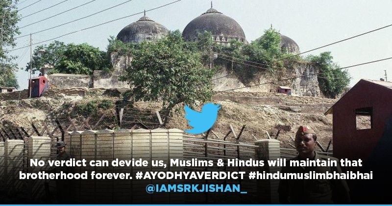 #HinduMuslimBhaiBhai Trends After Ayodhya Verdict As People Appeal For ...