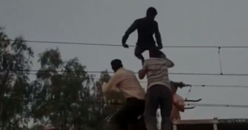 In A Bizarre Incident, Man Dangles From Overhead Wires At MP Railway ...