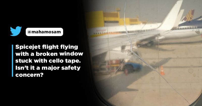 Cracked Window With Cello Tape Leaves Airline Passenger Shocked Beyond ...