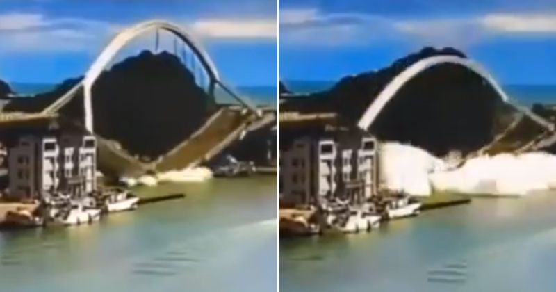 Watch: Bridge Collapses In Taiwan And Crashes Into Water Injuring 14 People