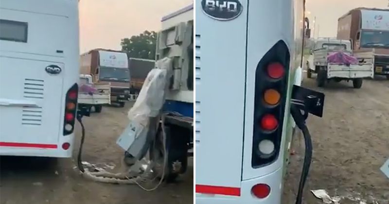 PMPML Electric Bus Spotted Charging Through Diesel Generator In A ...