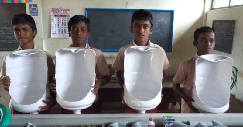 Smart School Kids Built Toilet Urinal From Water Bottle, And Won ...