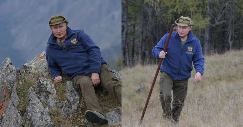 Russian President Vladimir Putin and some of his top officials took a ...