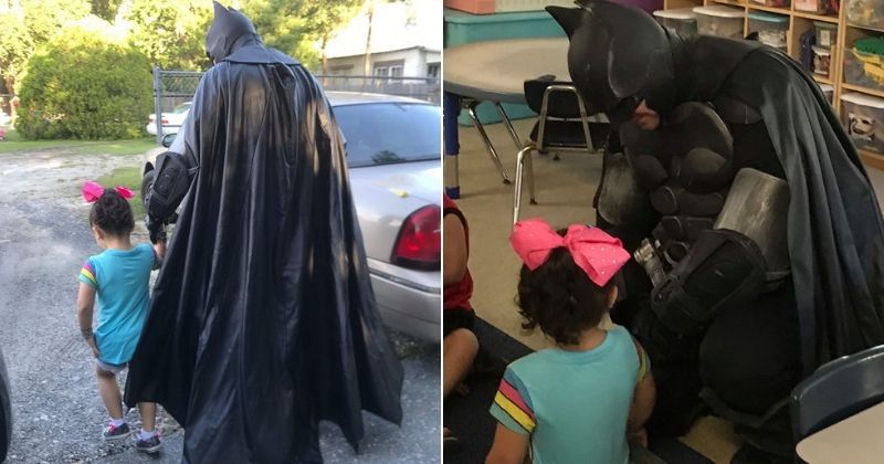 Batman On Duty: Man Dressed As The Famous Superhero Drops Little Girl ...