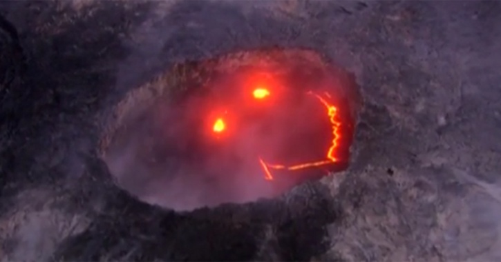 WATCH: Mysterious 'Smiley' Emoji-Like Face Appears In Volcano During ...