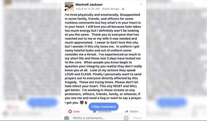 Slain Baton Rouge Officer Had Written A Touching Message Days Before ...