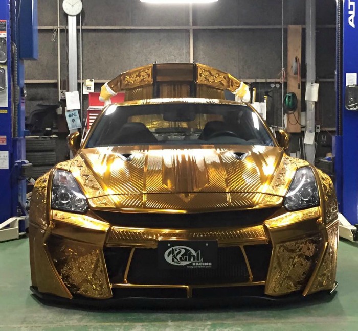 Million Dollar Gold-Plated Car 'Godzilla' Goes On Display In Dubai