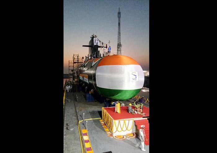 Indian Navy's Second Scorpene Class Submarine INS Khanderi Launched Today
