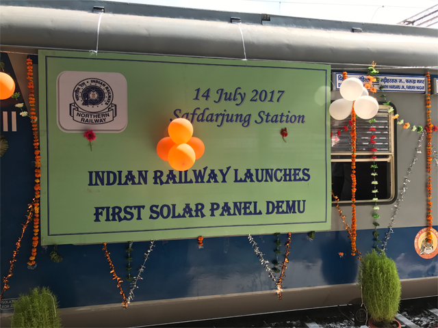 India's First Ever Solar-Powered DEMU Train Launched In Delhi