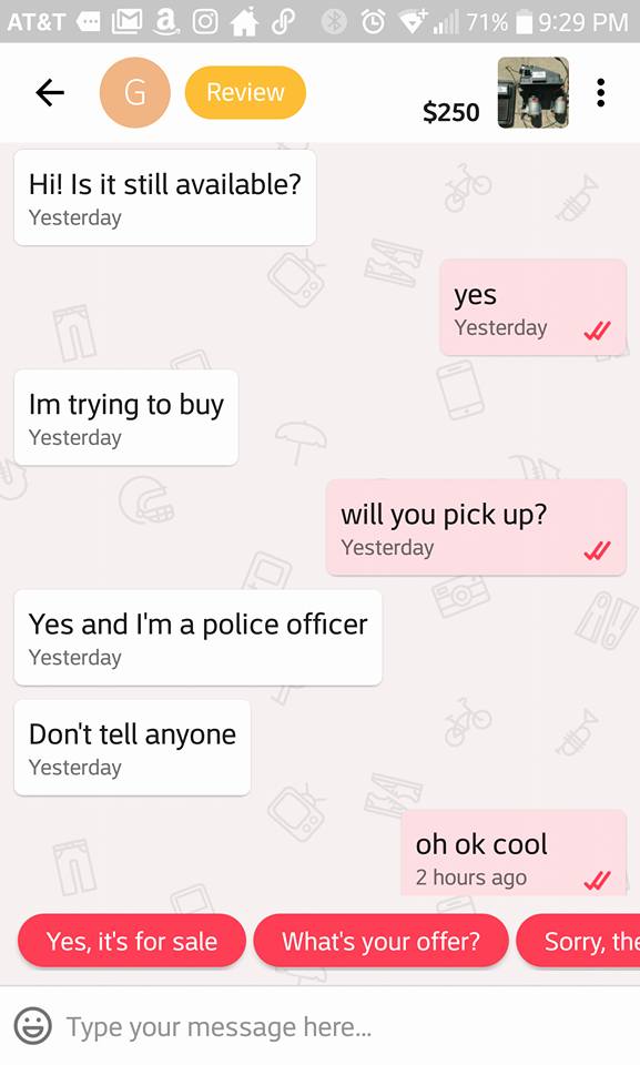 Guy Selling Methanol Injection Kit For Car Approached By 'Cop' Who ...