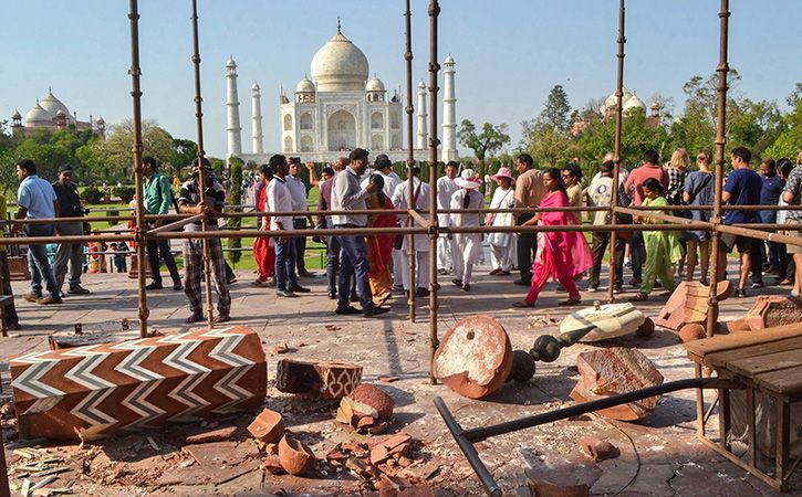 Heavy Rains, Storm Leaves 42 Dead, Taj Mahal, Agra Fort Damaged
