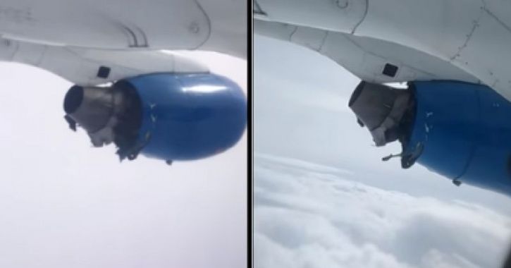 Viral Footage Shows An Aircraft Flying With A Damaged Engine ...