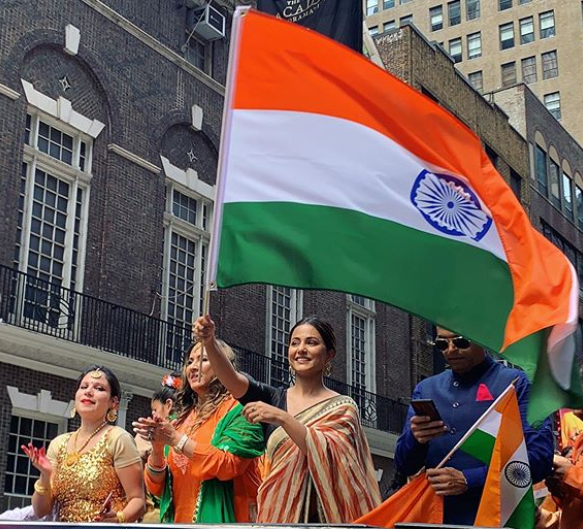 Tricolour Flies High In NYC As Bollywood Stars & Man Dressed As Gandhi ...