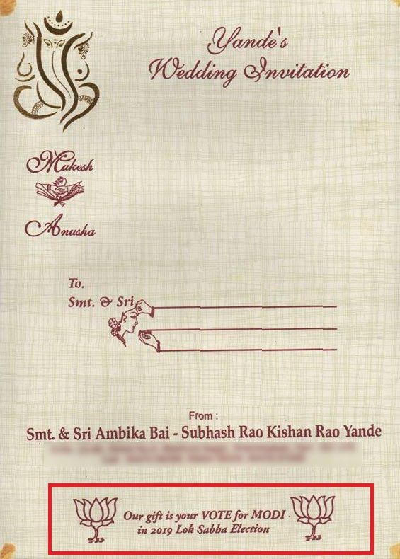 'Our Gift Is Your Vote For Modi' - Man Asks People To Vote For Prime ...