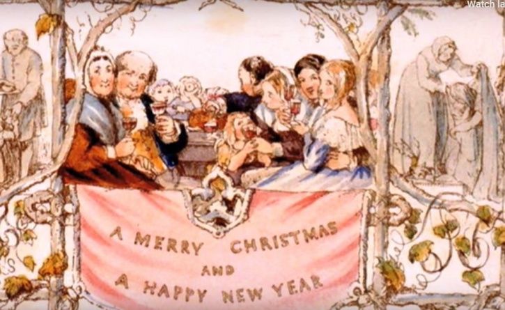 World's First Christmas Card Goes On Display In London