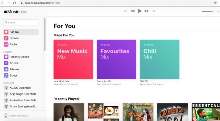 Apple Music Lets You Play Songs In Your Web Browser, Apart From iOS And ...