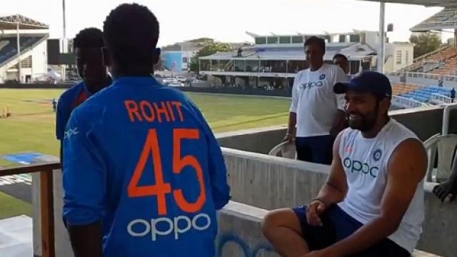 This Is Fun! Rohit Sharma Pulls His Two Fans From Stands And Then ...