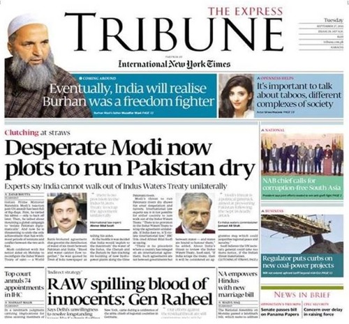 Here's How Pakistani Newspapers Are Covering India Pakistan Issue