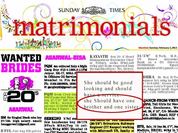 10 Hilarious Matrimonial Ads