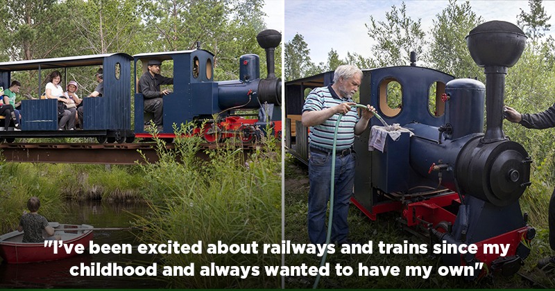 Meet The 62-YO Man Who Created A Personal Steam Train At Home, To ...