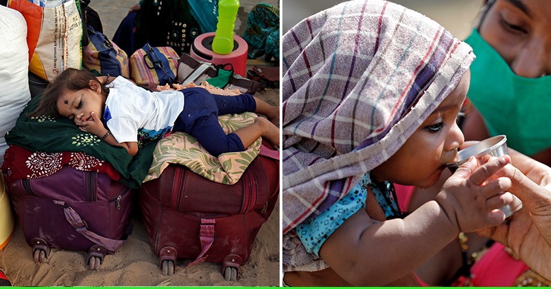 Kids Are Falling Asleep On Suitcases, Surviving On Water - The Sad ...