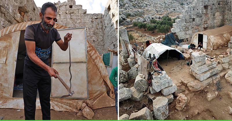 In Pics: Refugees From The Syrian Conflict Live In The Ruins Of A Roman ...