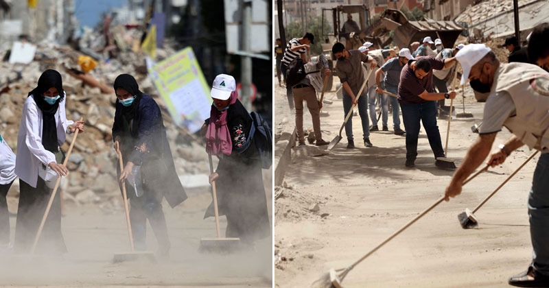 With Broom In Hand, Palestinians Step Out To Clean Up Gaza, Put Life ...
