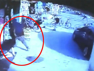 People Dive Away From Speeding Car