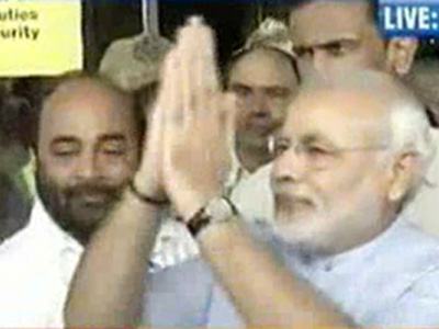 Modi Gets A Rousing Welcome In Goa